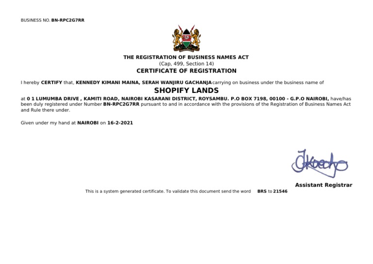 BN-RPC2G7RR-Business Registration Certificate | PDF