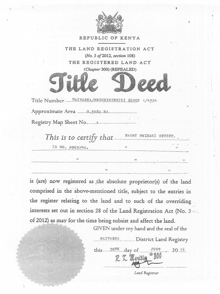 Title Deed | PDF
