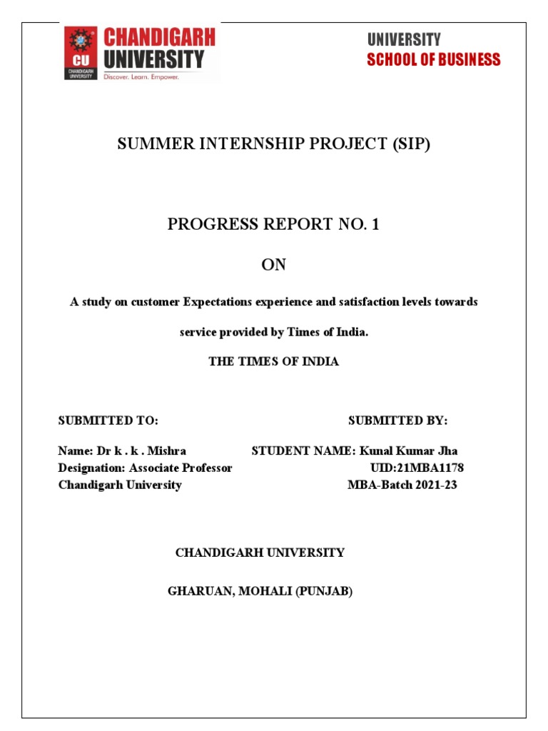 21MBA1178 Kunal Kumar Jha - Progress Report | PDF | Public Sphere ... 21MBA1178 Kunal Kumar Jha - Progress Report | PDF | Public Sphere ...