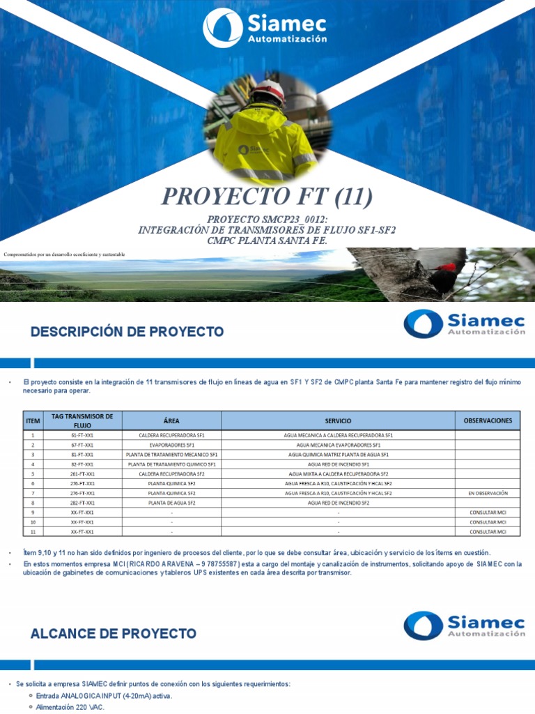 Proyecto FT (11) : PROYECTO SMCP23 - 0012: Integración de Transmisores ...