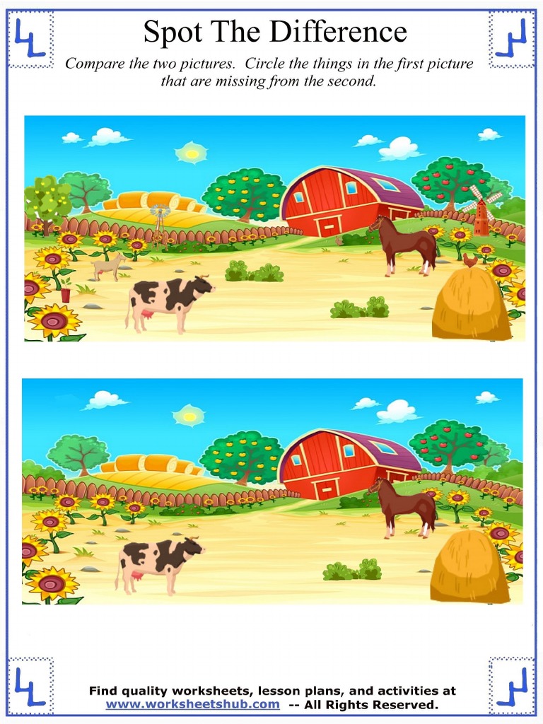 Spot The Difference Games 6 | PDF