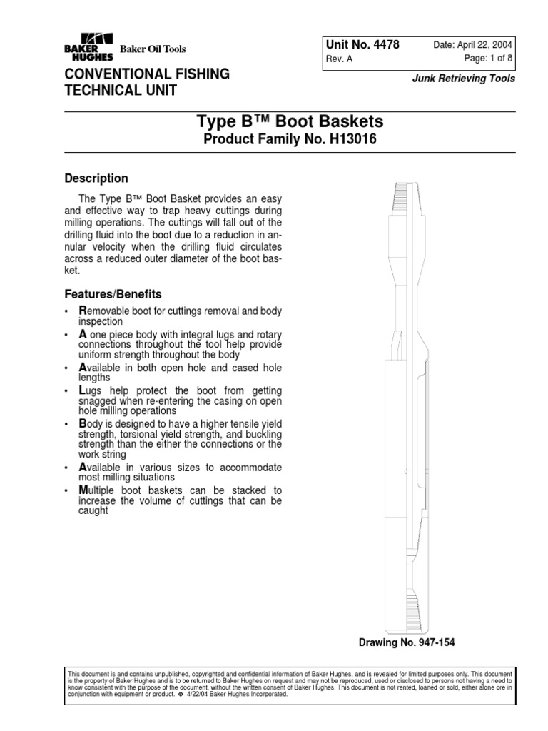 Junk Basket Details | PDF | Equipment | Tools