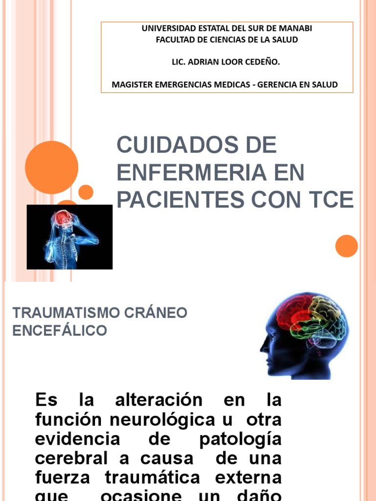 Cuidados de Enfermería en TCE | PDF | Lesión cerebral traumática | Medicina CLINICA