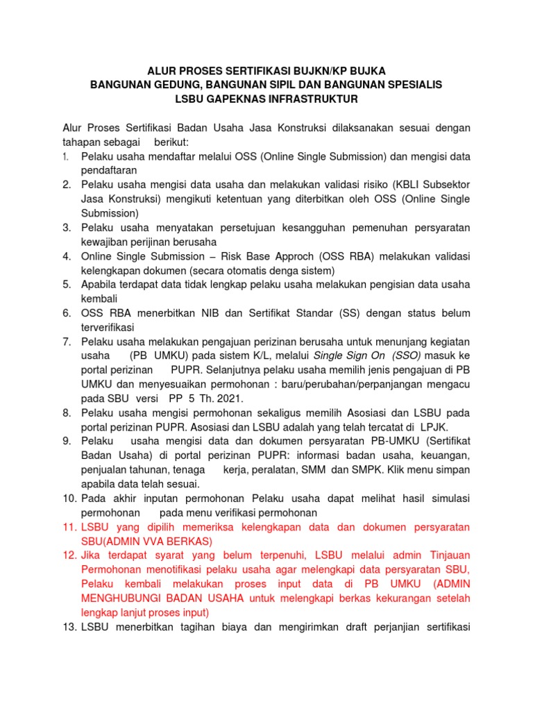 Alur Proses Sbu | PDF