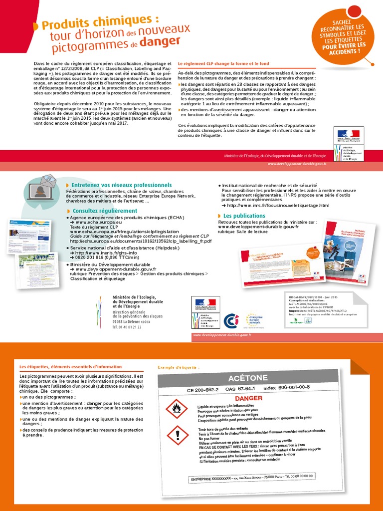 Nouveaux pictogrammes de danger chimique | PDF | Brûlure | Substances ...