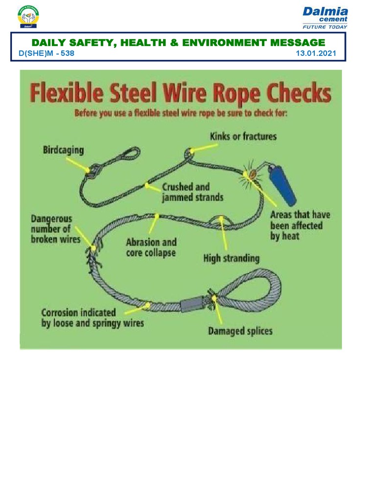 D (SHE) M - 538 - 13.01.2021 - Steel Wire Rope Checks | PDF