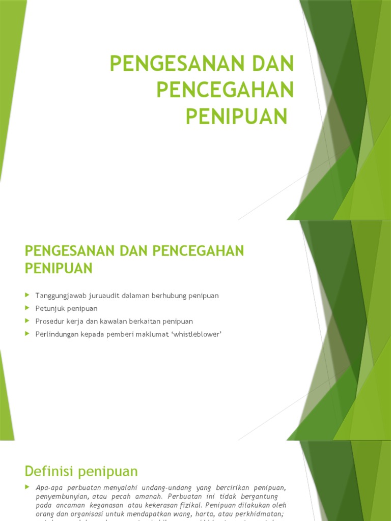 Pengesanan Dan Pencegahan Penipuan | PDF