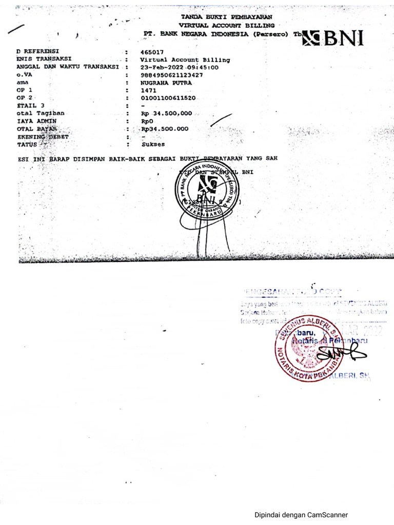 Bukti Bayar BPHTB | PDF Bukti Bayar BPHTB | PDF