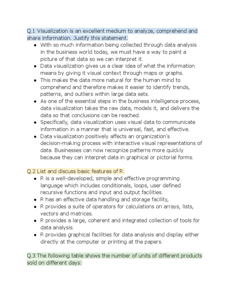 VISUALIZING DATA | PDF | Information | Data