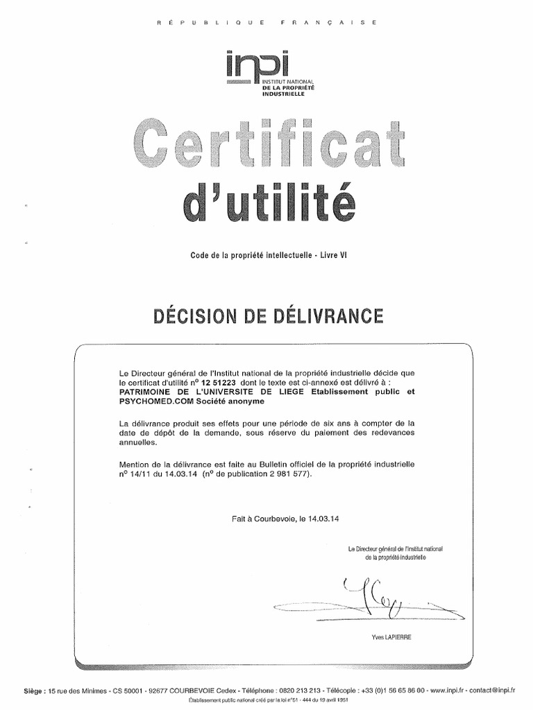 Certificat Utilite PDF | PDF