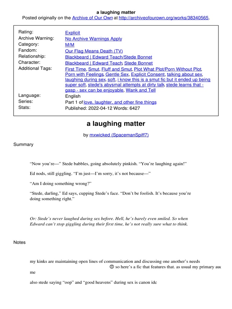 A Laughing Matter | Download Free PDF | Laughter