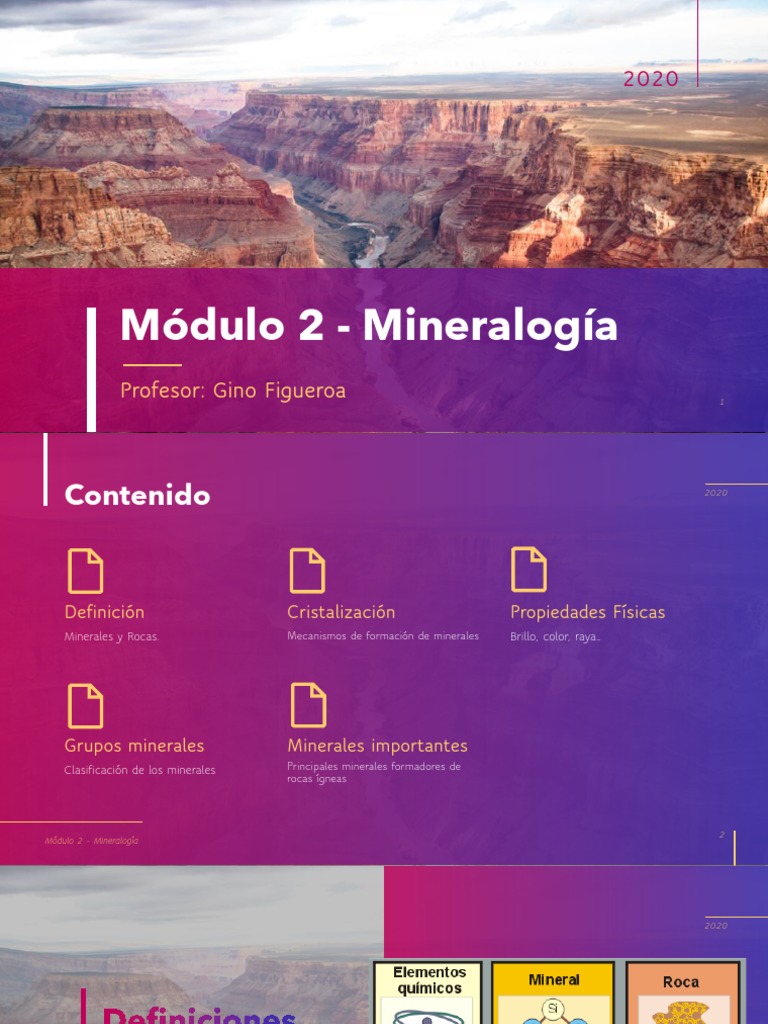 Módulo 2 - Mineralogía | PDF | Minerales | Mineralogía