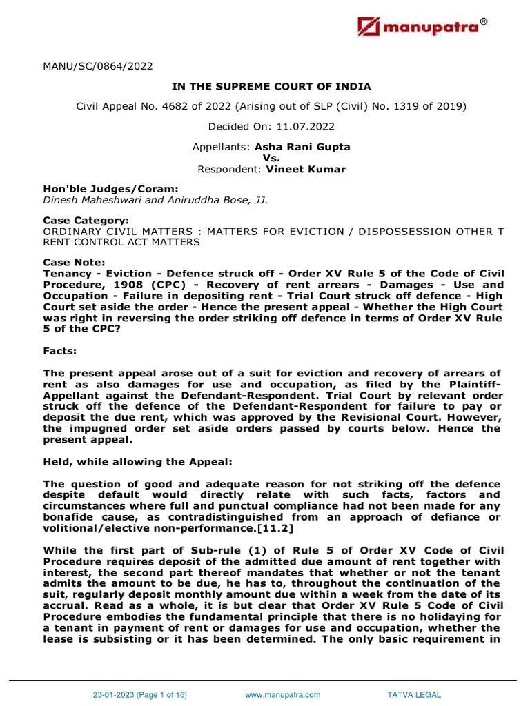 Asha Rani Gupta Vs Vineet Kumar 11072022 ...