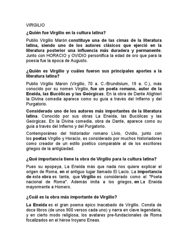 Filosofo VIRGILIO | PDF