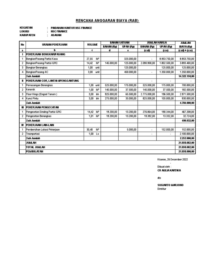 Rab Pindah NSC Fix | PDF