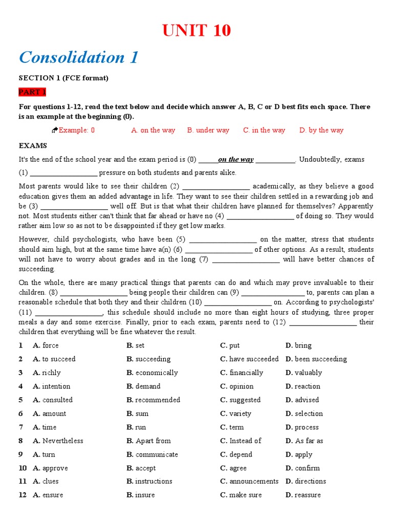 Use of English B2 - Unit 10 | PDF | Sleep | Sleep Deprivation