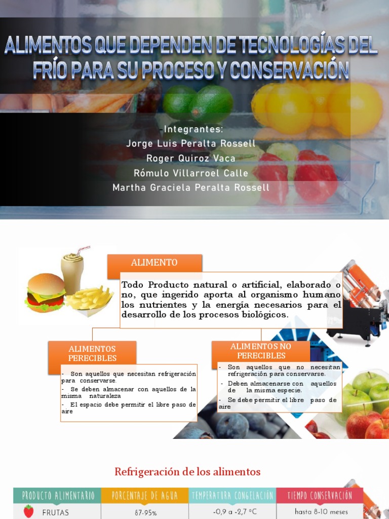 Conservación y almacenamiento de alimentos | PDF | Alimentos | Helado