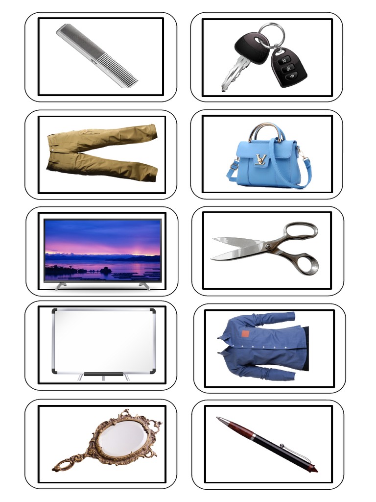 25 Flash Card Gambar Benda | PDF