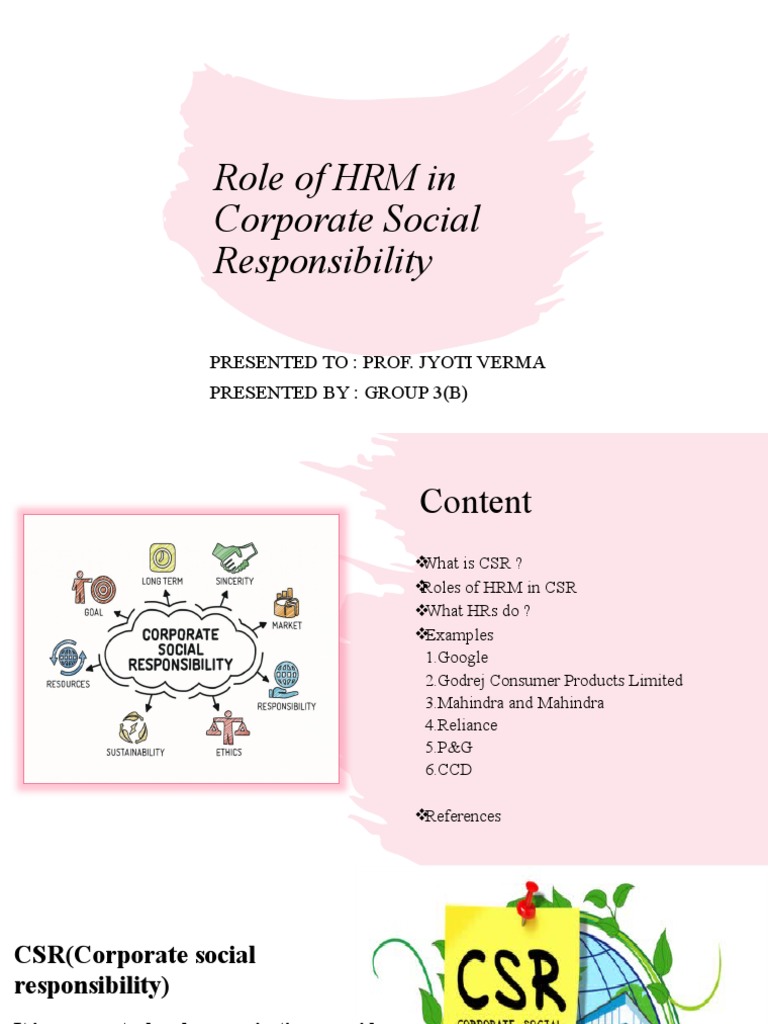 Role of HRM in Corporate Social Responsibility | PDF | Corporate Social Responsibility ...