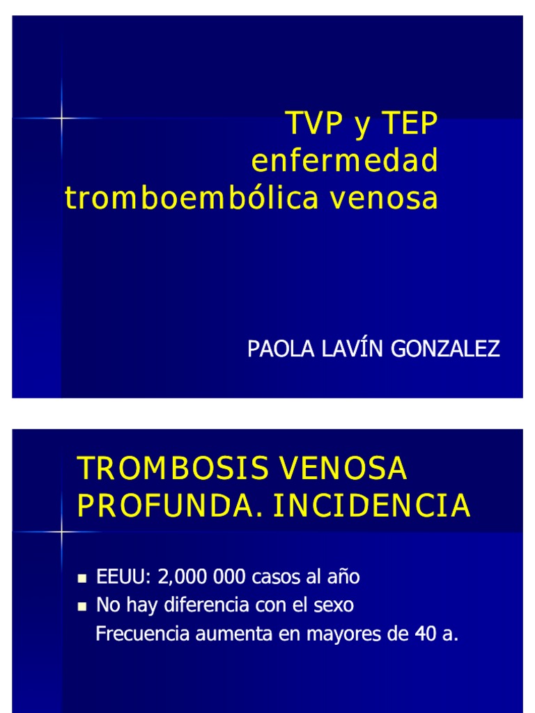 TVP y TEP | PDF | Medicina CLINICA | Medicina
