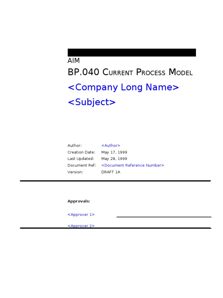 BP040 Current Process Model | PDF | Supply Chain Management ...