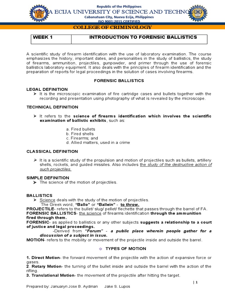 Introduction to Forensic Ballistics | PDF | Trigger (Firearms) | Revolver