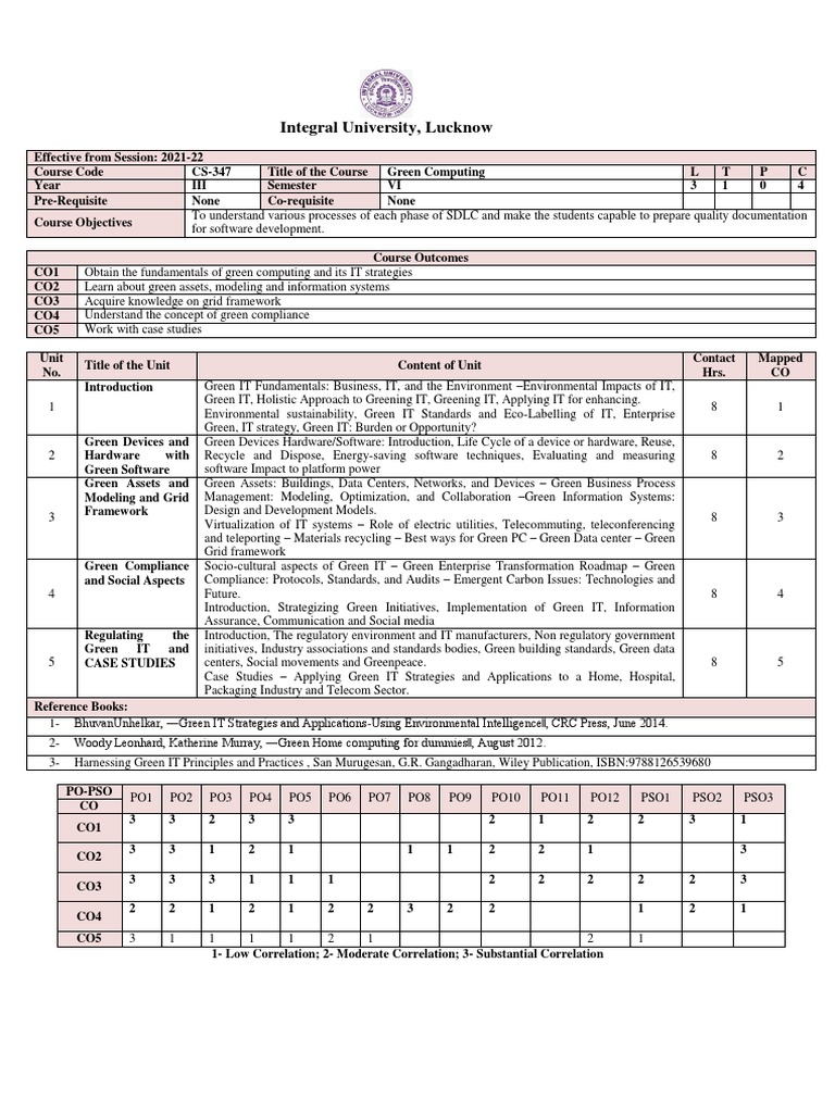 Computer Science And Engineering 5652 Syllabus Btech Cse 3rd Year Pdf Computing Computer