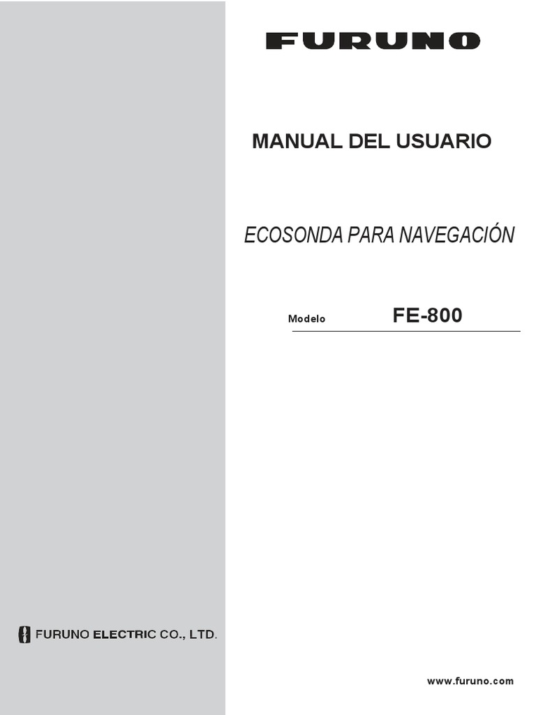 ECOSONDA Furuno FE-800 (Esp) | PDF