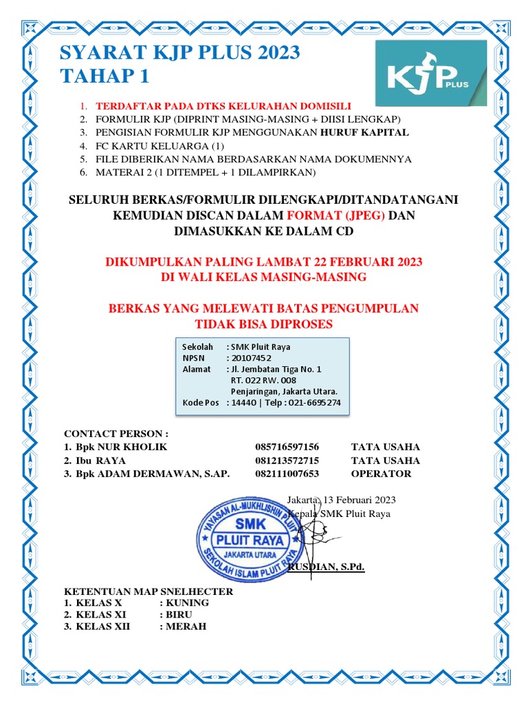 Form KJP 2023 TH 1 (Print) | PDF