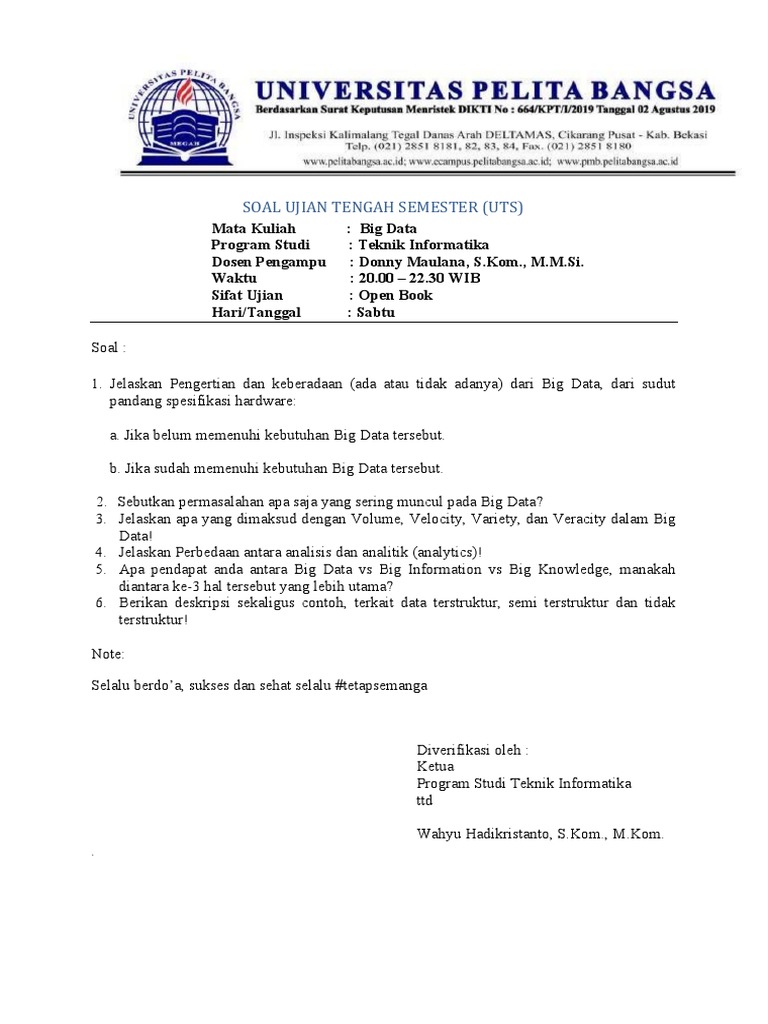 Genap-Uts - Big-Data - 2021-2022 | PDF