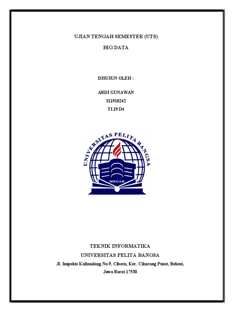 UTS Big Data - Ardi Gunawan - 311910242 | PDF