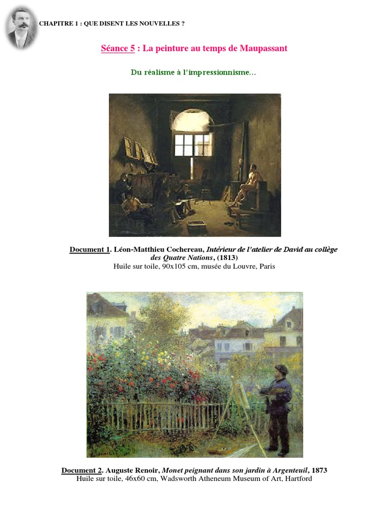 III Realisme Impressionnisme 4e | PDF | Réalisme (littérature ...