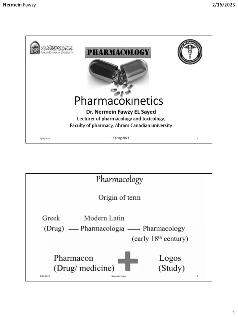 Lecture 1 Pharmacokinetics Physiotherapy | PDF | Cell Membrane ... Lecture 1 Pharmacokinetics Physiotherapy | PDF | Cell Membrane ...