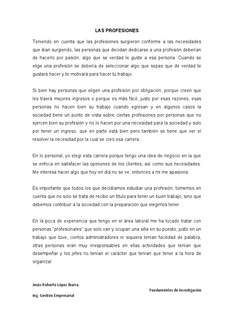 Las Profesiones | PDF | Verdad