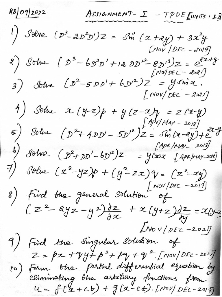 Tpde - Assignment 1 | PDF