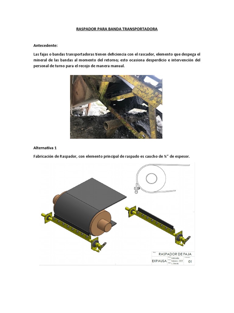 Raspador para Banda Transportadora | PDF