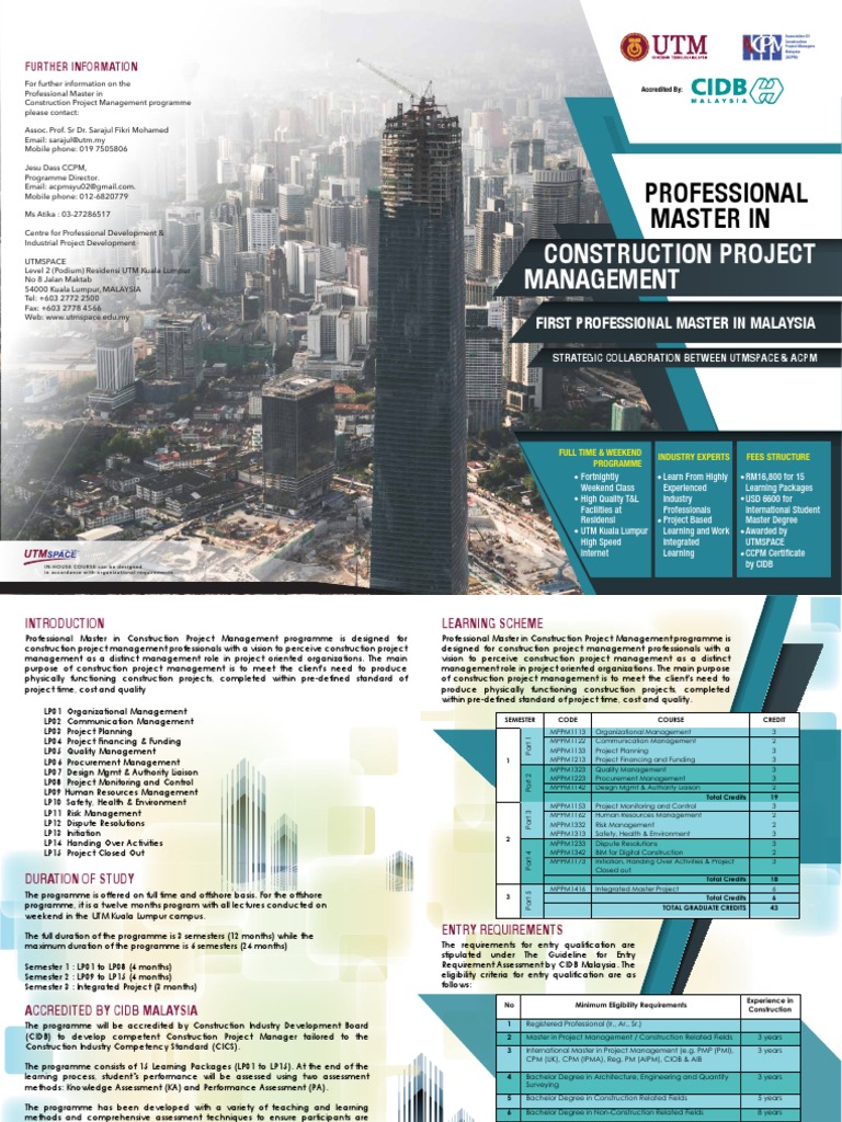 New-Brosur Utm Space | PDF | Project Management | Academic Degree