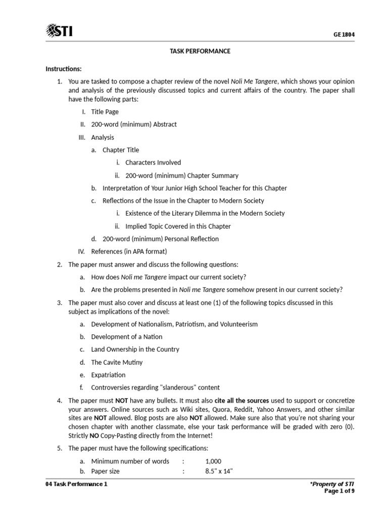 04 Task Performance 1 Converted 1 | PDF