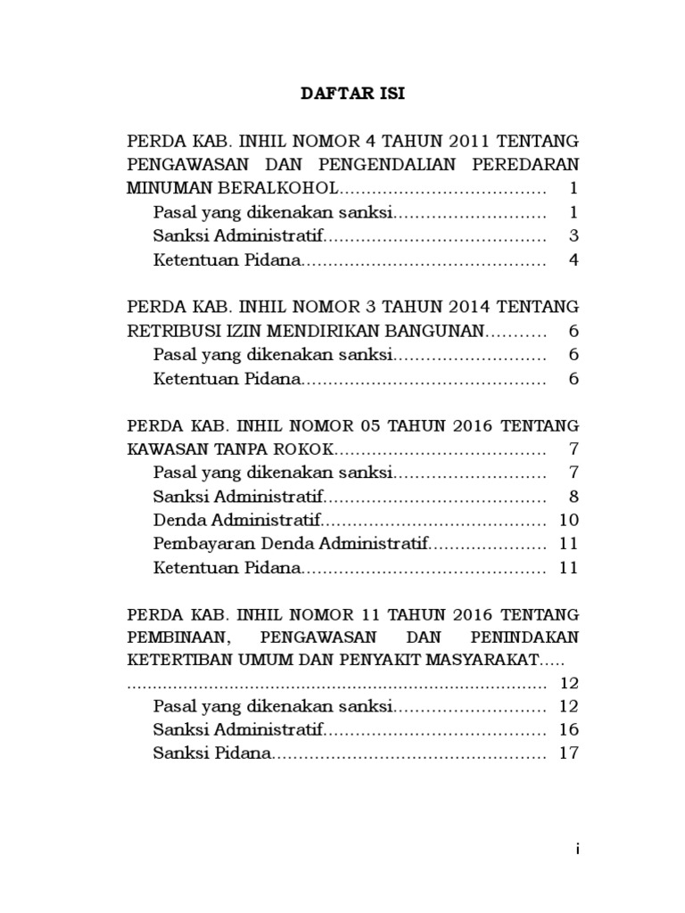 Daftar Isi Buku Saku | PDF