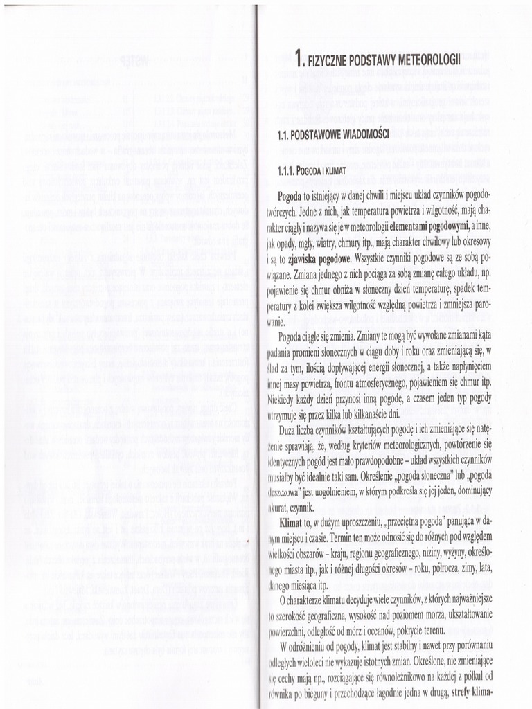 Meteorologia I Oceanografia, Trzeciak | PDF