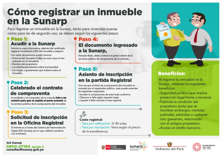 ¿Cómo registrar un inmueble en la Sunarp? | PDF | Derecho privado | Justicia