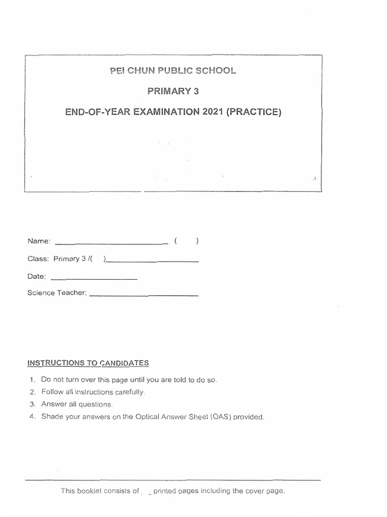 P3 Maths 2021 PeiChun SA2 Papers | PDF