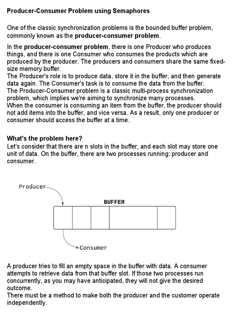 Producer Pdf Concurrency Computer Science Computing