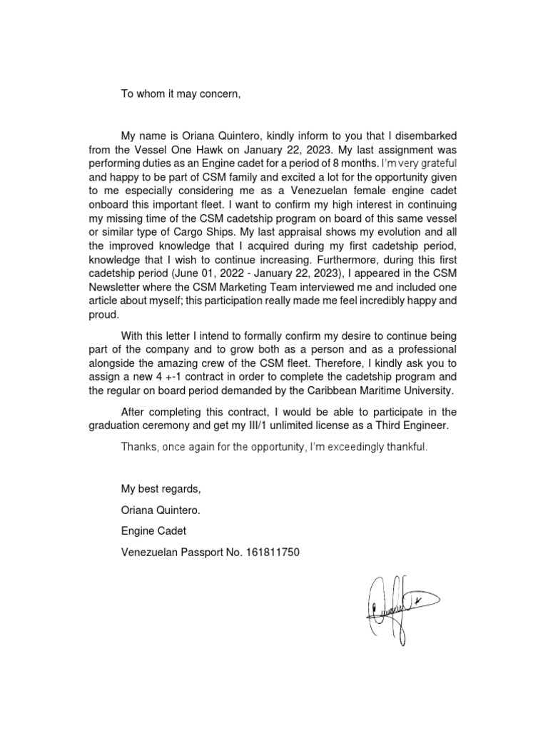 CSM Letter | PDF