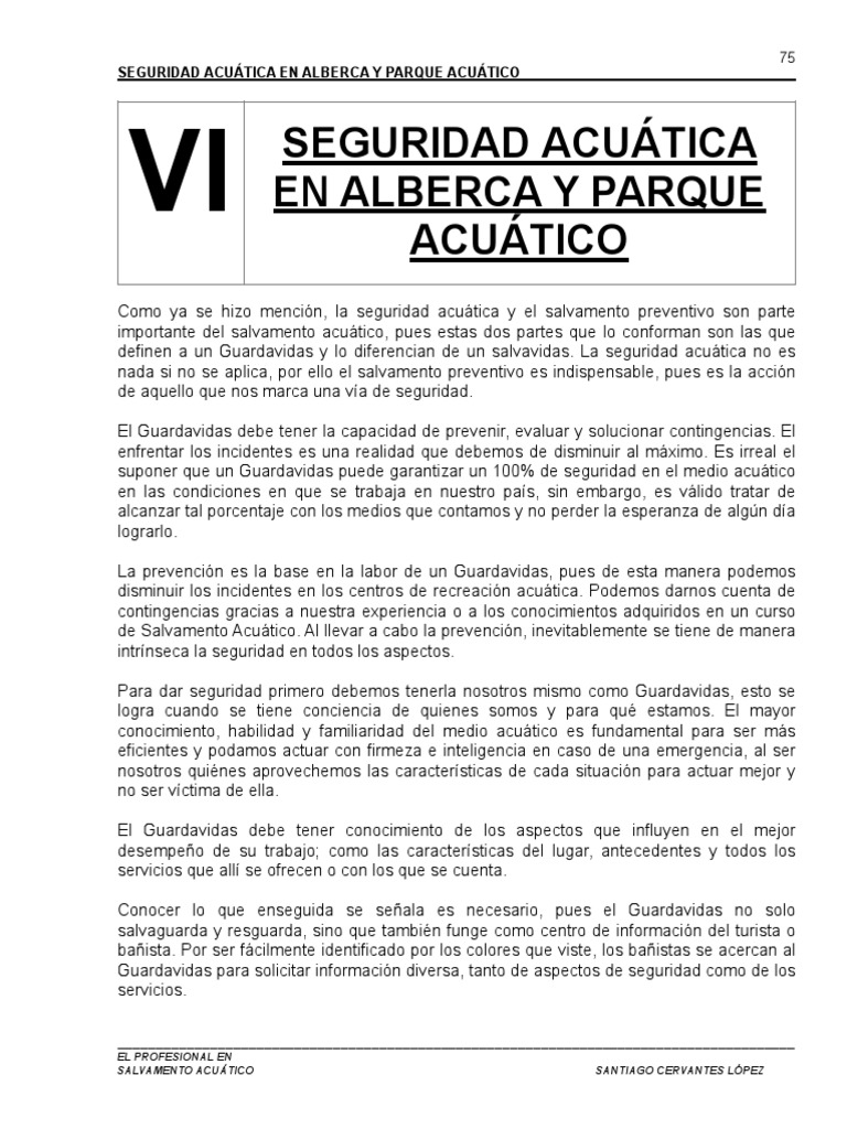Seguridad y Prevención en Parques Acuáticos | PDF | Reflexión (Física ...