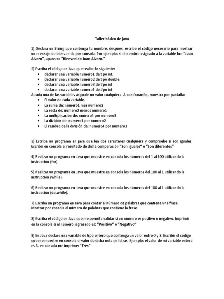 Reto Nivel Basico | PDF | Java (lenguaje de programación ...