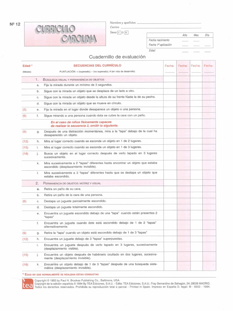 Curriculum Carolina | PDF