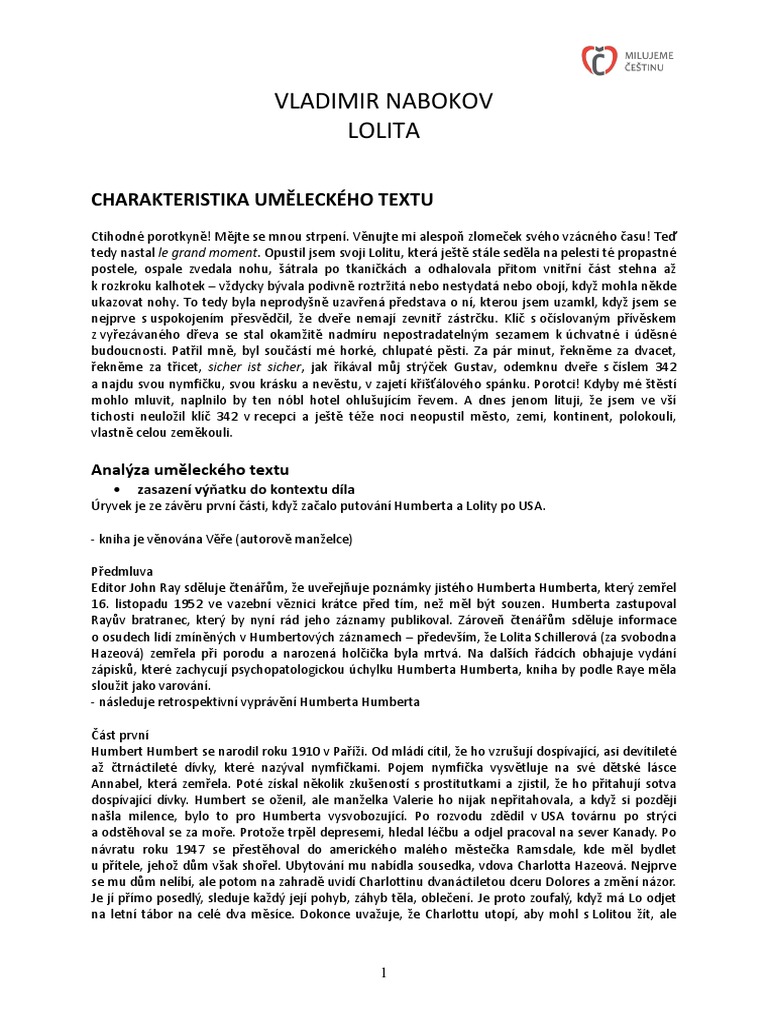 Vladimir Nabokov Lolita | PDF