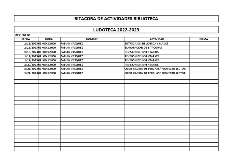 Bitacora Personal | PDF