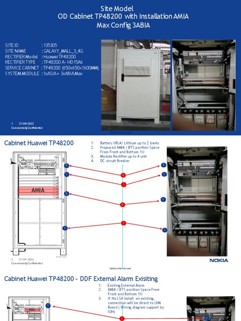 Huawei TP48200 Cabinet Model Site Installation | PDF | Rectifier ...